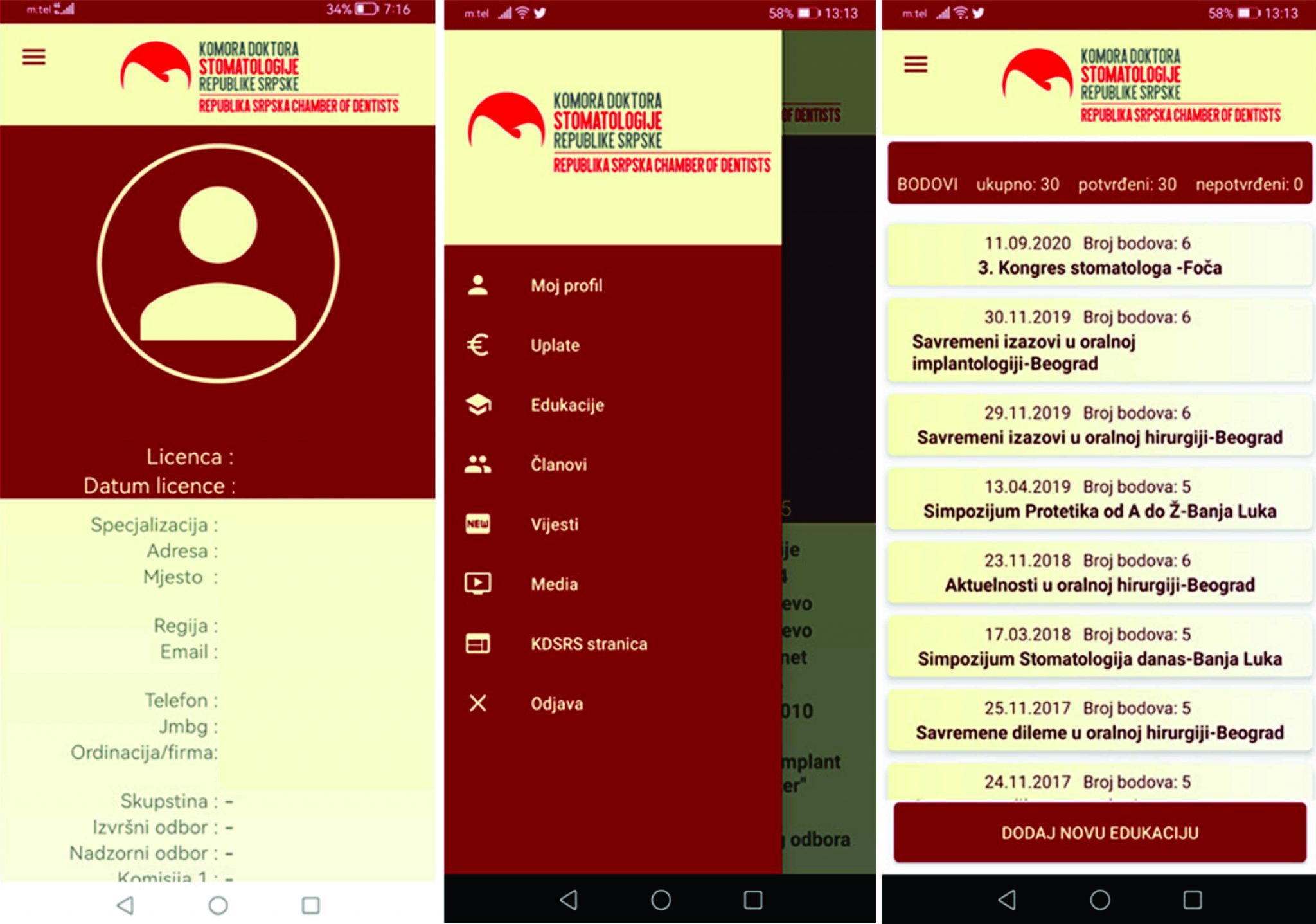 Dostupna aplikacija za Android mobilne uređaje - komorastomatologa.com